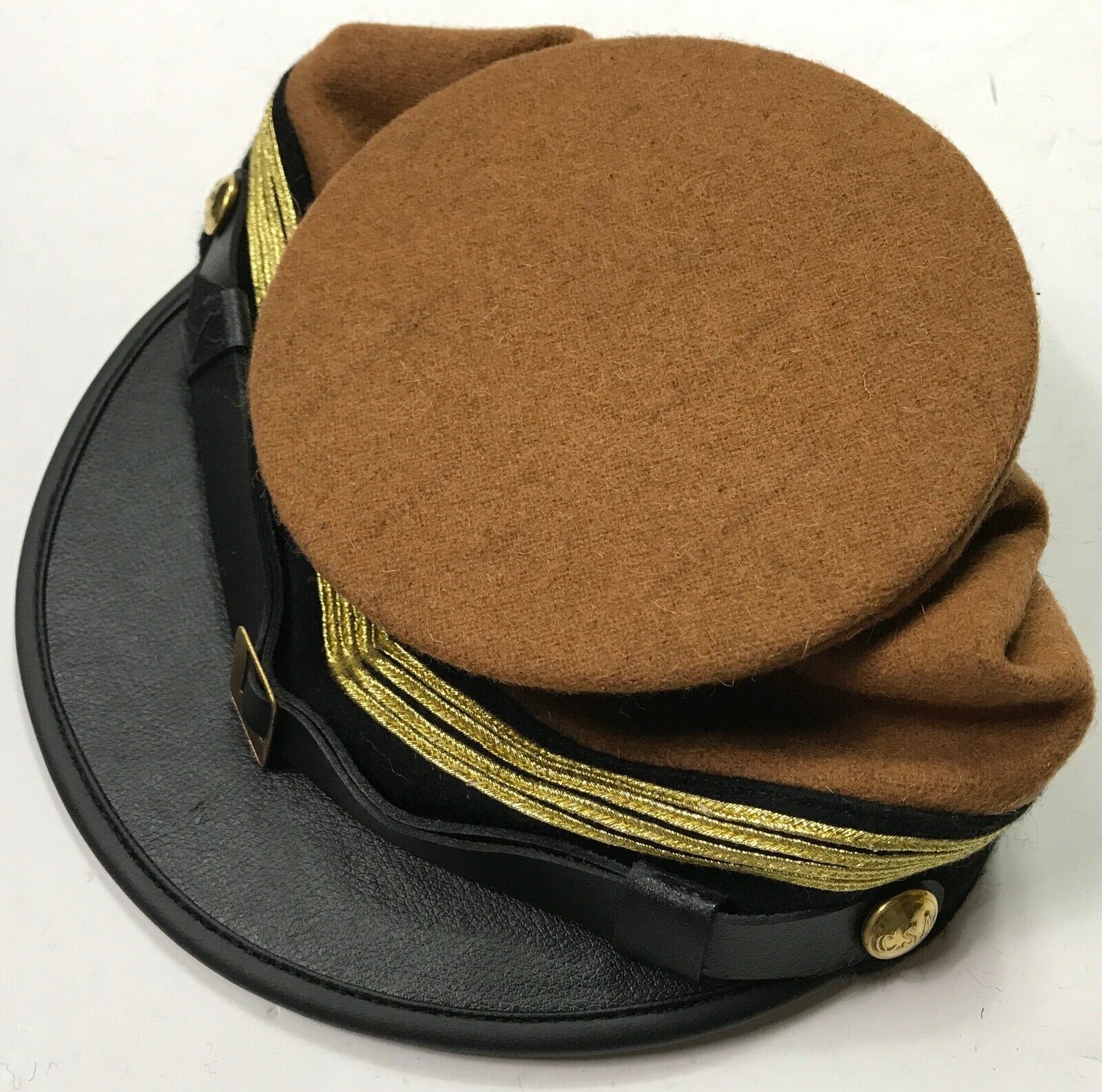 CIVIL WAR CONFEDERATE CSA GENERAL OFFICER BUTTERNUT WOOL KEPI BUMMER ...