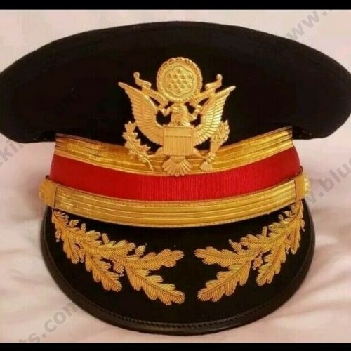 Replica US Military Army Artillery Officers Parade Dress Blue Visor Hat ...