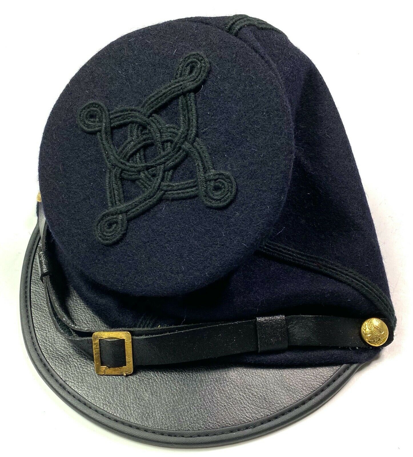 CIVIL WAR US UNION CAPTAIN OFFICER WOOL KEPI FORAGE BUMMER CAP -MEDIUM ...